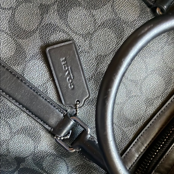 Coach | Bags | Coach Black Signature Mens Bag | Poshmark
